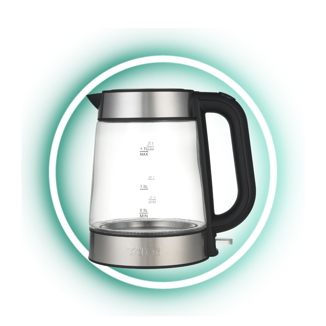 T4tec British Design | Glass Fast boil Cordless Kettle – t4tec